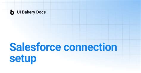Salesforce Connection Setup Ui Bakery Docs