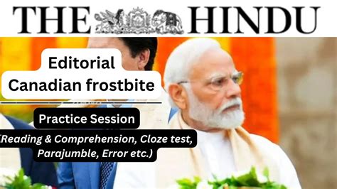 18 Oct 2024 The Hindu Editorial Practice Exercise Canadian