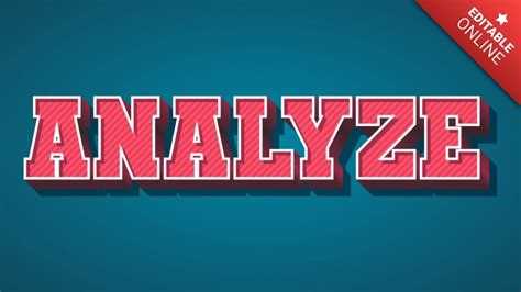 Analyze Text Effect Generator