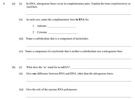 Leaving Cert Biology Genetics Dna And Evolution In Dna Nitrogenous Bases Occur