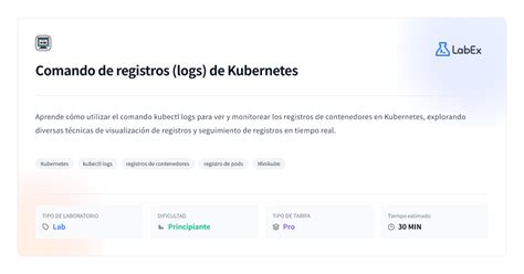 Comando De Registros Logs De Kubernetes Labex