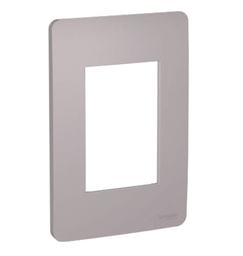 Placa Axis 4x2 Com 3 Postos Cinza Schneider Electric