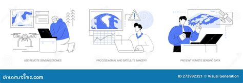 Process Aerial And Satellite Imagery Abstract Concept Vector