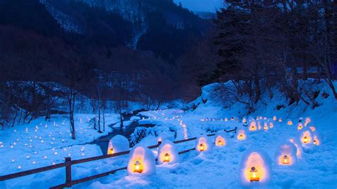 Bing Image Snow Aglow In Central Japan Bing Wallpaper Gallery