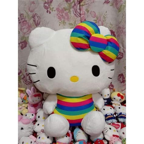 Hello Kitty Jumbo Rainbow Color Stuffed Toy 18 On Carousell