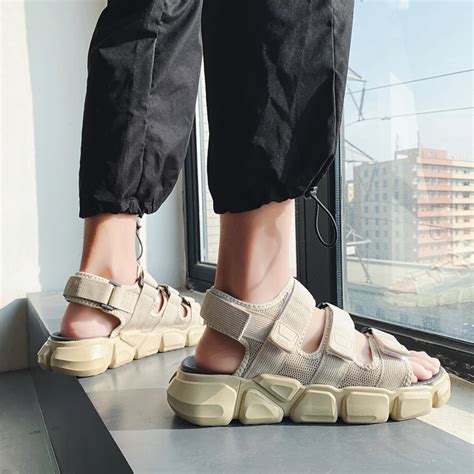 남성용 통기성 플립 플롭 샌들 2023 스포츠 레저 비치 슈즈 미끄럼 방지 소프트 밑창 캐주얼 신발 새로운 패션 트렌드남성용 샌들 Aliexpress