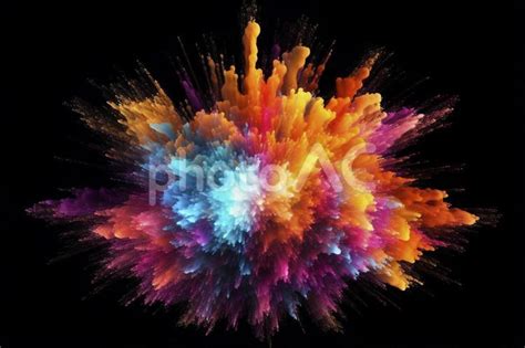 ネオンカラーの爆発 No 26768863｜写真素材なら「写真ac」無料（フリー）ダウンロードok