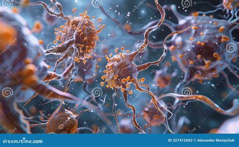 Apoptosis Of Neuron Which Is Observed In Different Diseases Royalty Free Illustration