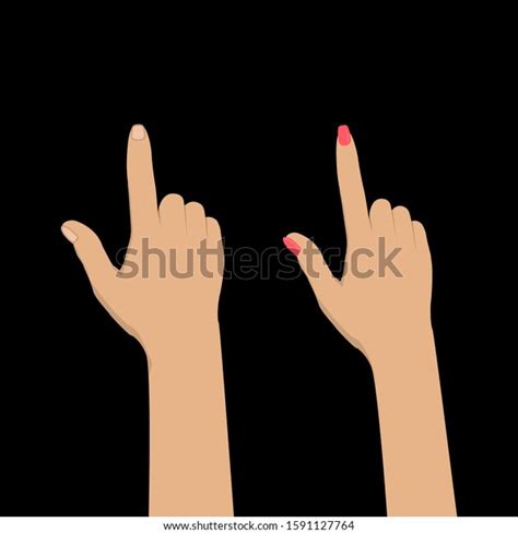 Male Female Hands Pointing Finger Vector Stock Vector Royalty Free Shutterstock