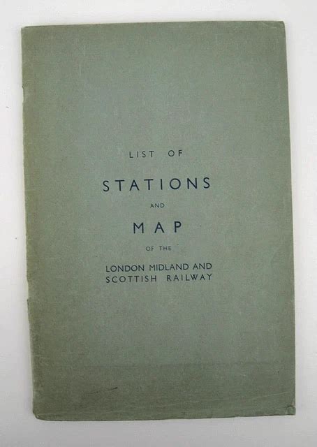 Lms List Of Stations And Map In 4 Sections Complete 1939 Vgc £29 97