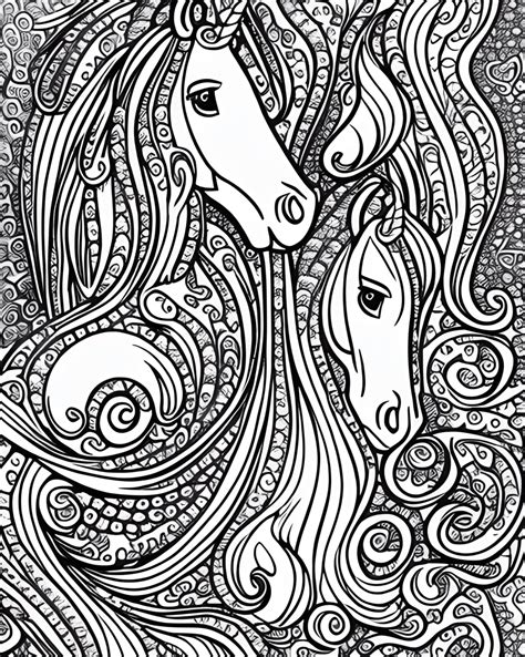 Unicorns Sparkle Shine Coloring Page · Creative Fabrica