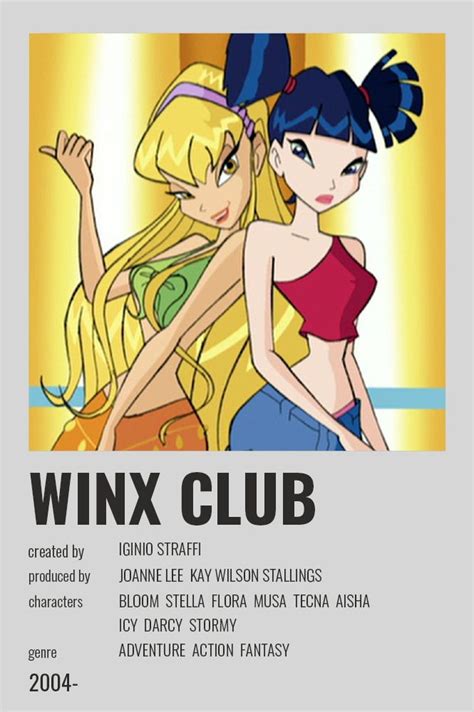 Winx Club Poster Winx Club Film Posters Minimalist Club Poster