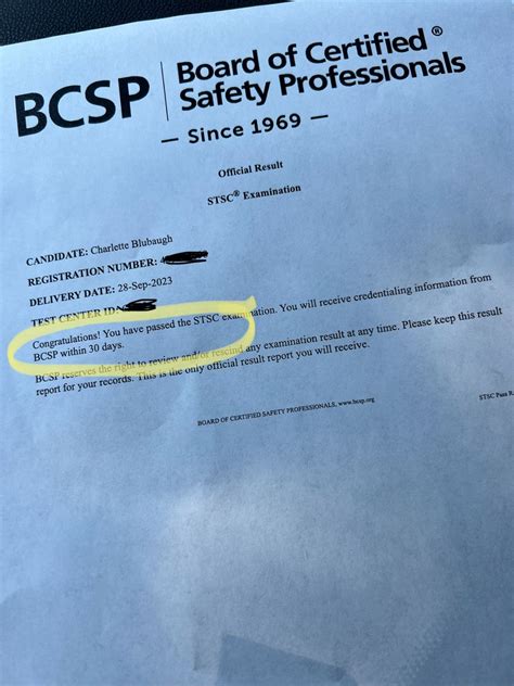 Charlette Blubaugh On Linkedin Just Passed The Bcsp Stsc Exam