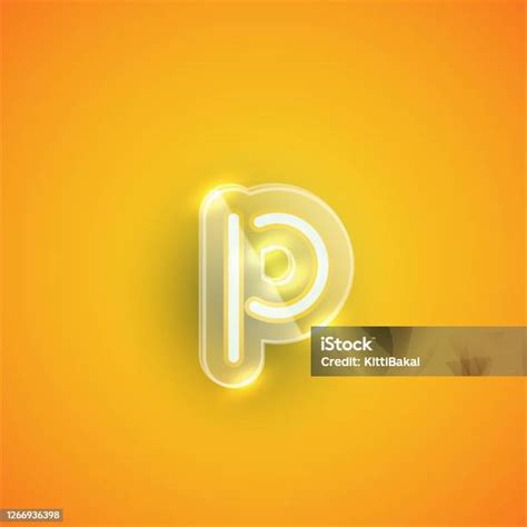 플라스틱 케이스 주위에 현실적인 네온 P 문자 벡터 일러스트 0명에 대한 스톡 벡터 아트 및 기타 이미지 0명 3차원 형태