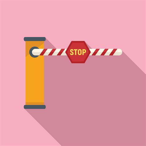 Stop Barrier Icon Flat Vector Safety Traffic 15149620 Vector Art At
