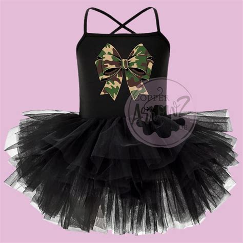 Camo Bow Tutu For Girls Military Homecoming Outfit Patriotic Parade