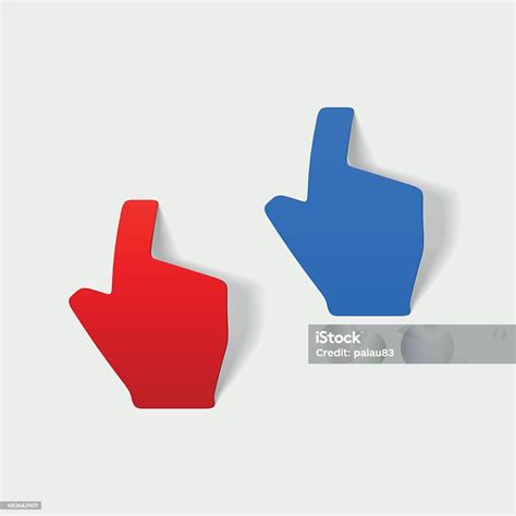 Realistic Design Element Cursor Hand Stock Illustration Download