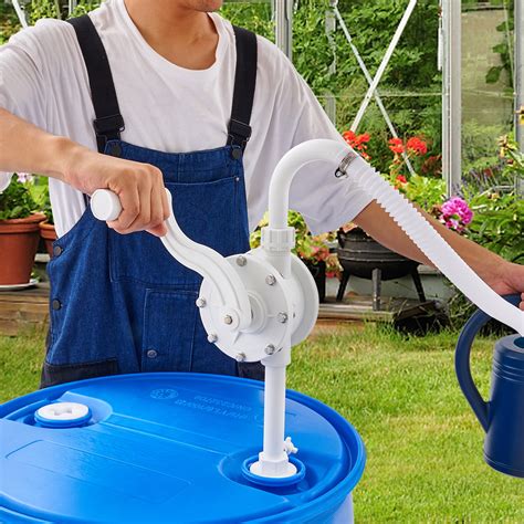 Bentism Drum Rotary Barrel Pump Hand Crank Water Transfer Pump 5 55