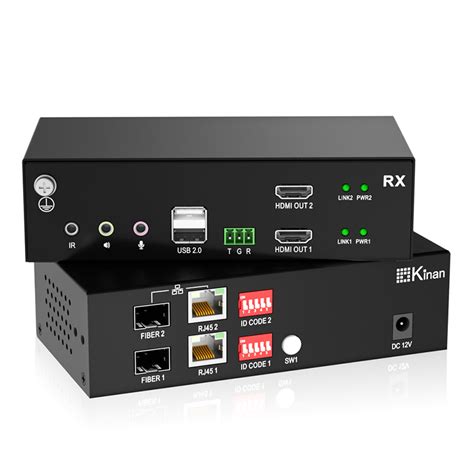 HDMI Dual View KVM Extender Over Fiber Cat5 Kinan