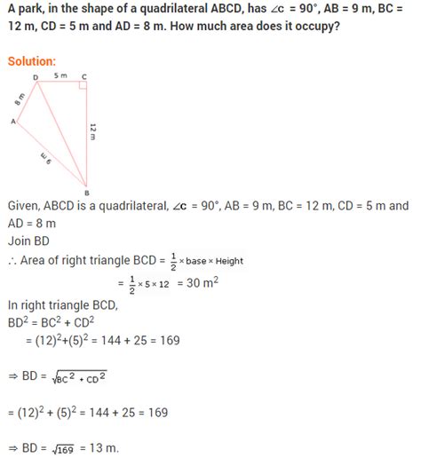 Chapter Wise NCERT Solutions For Class Maths Chapter Herons Formula Ex Solved By