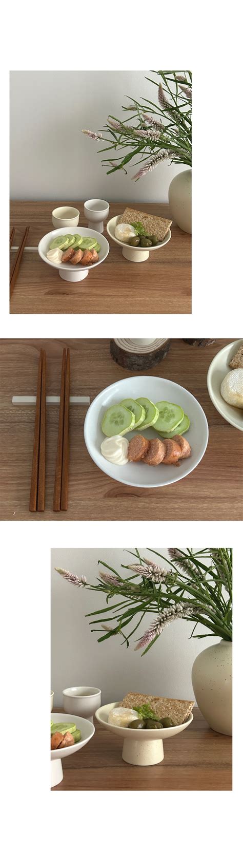 헤움 무광 굽접시 디저트 플레이트 티타임 감도 깊은 취향 셀렉트샵 29cm