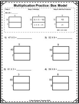 Multiplication Arrays Worksheets 2 Digit By 1 Digit TPT Worksheets Library
