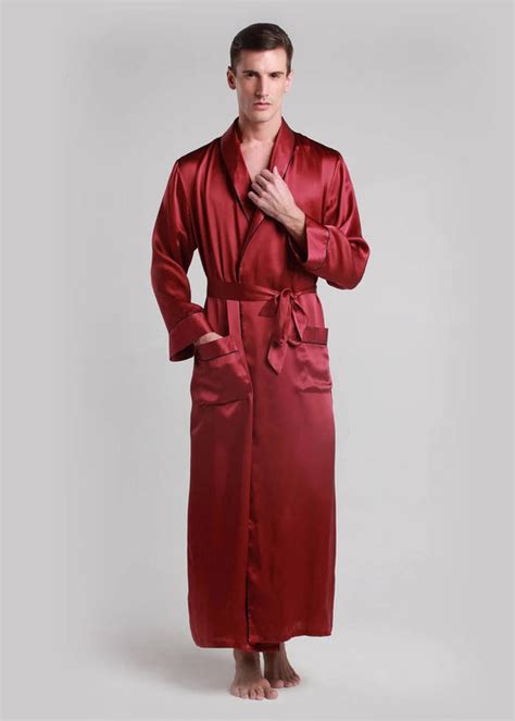 Classic Long Satin Robe For Men Bella Babe By Sk