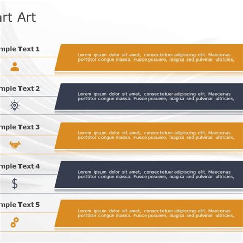 Smartart List Vertical Box 6 Steps Powerpoint Template