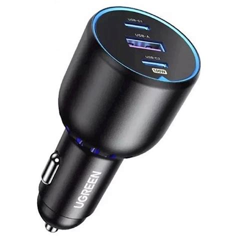 მანქანის დამტენი UGREEN CD293 (90413), 130W, USB, 2xUSB-C, Black ...