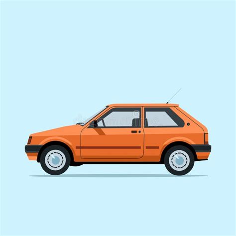 Small Yet Spacious Hatchback With A Streamlined Look Stock Illustration Illustration Of