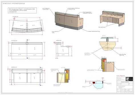 Curved Reception Desk Furniture Details Drawing Reception Desk