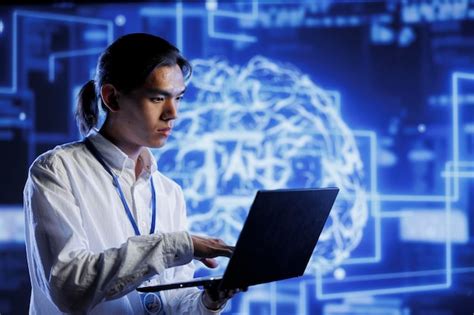 Premium Photo IT Manager Doing AI Simulation