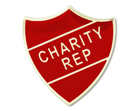 Charity Rep Badge Red Pack Of 5 School Merit Stickers