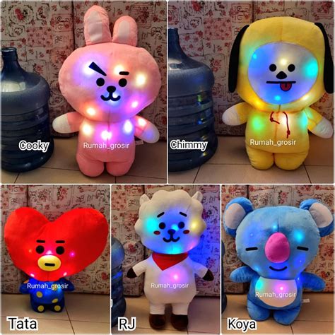 Jual Boneka BTS BT Cooky Chimmy Tata Koya RJ Jumbo LED Unofficial Shopee Indonesia