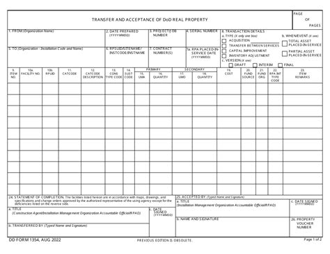 DD Form 1354 Fill Out Sign Online And Download Fillable PDF Templateroller