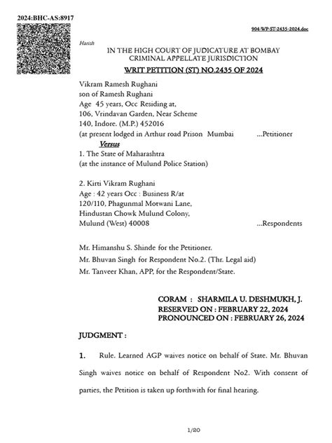 Vikram Ramesh Rughani Son Of Ramesh Rughani Vs State Of Maharashtra And