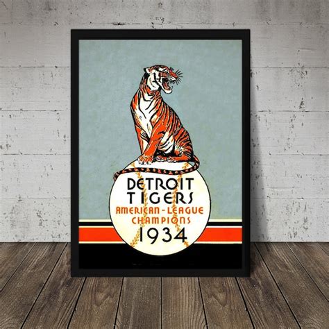 Vintage Detroit Tigers Flag Etsy