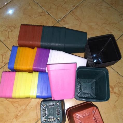 Promo Pot Kotak Mini Pot Secculent Kaktus Mix Colors Kota Palembang