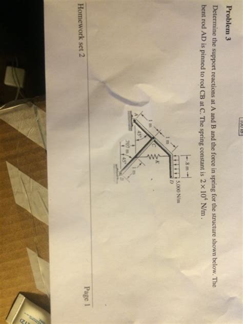 Solved Problem3 Determine The Support Reactions At A And B