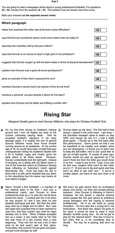 B2 First Fce Reading And Use Of English Part 5