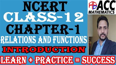 Class 12 Ncert Relations And Functions Chapter 1 Maths Youtube