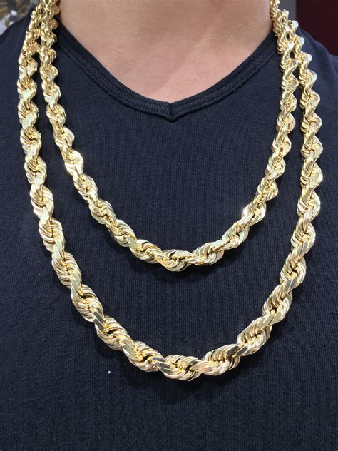 Solid Diamond Cut Rope Chain 14k Popular J