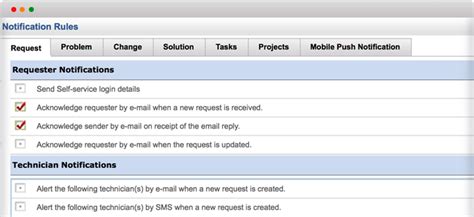 通知规则 帮助台通知邮件 ManageEngine ServiceDesk Plus