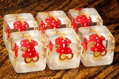 D6 Dice Red Colorshrooms D6 Dice Mushroom Dice