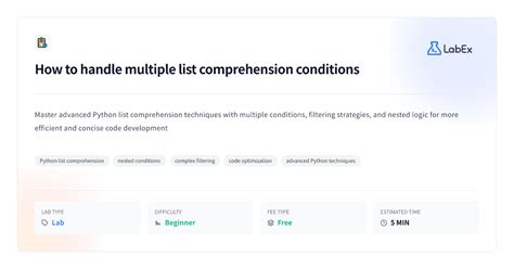 How To Handle Multiple List Comprehension Conditions Labex