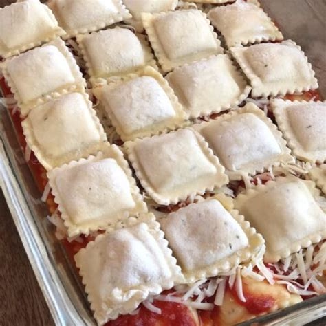 3 Ingredient Frozen Ravioli Dinner Casserole