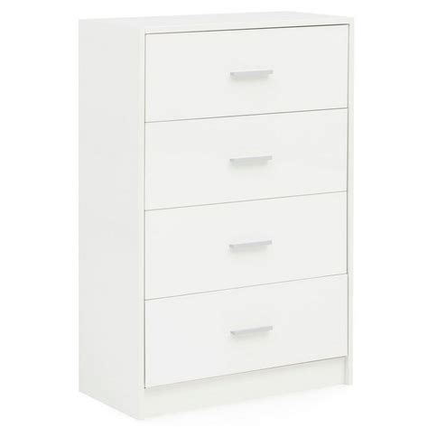 Wohnling Schubkastenkommode Wl5864 Sideboard Weiß Hochglanz 60x90x30
