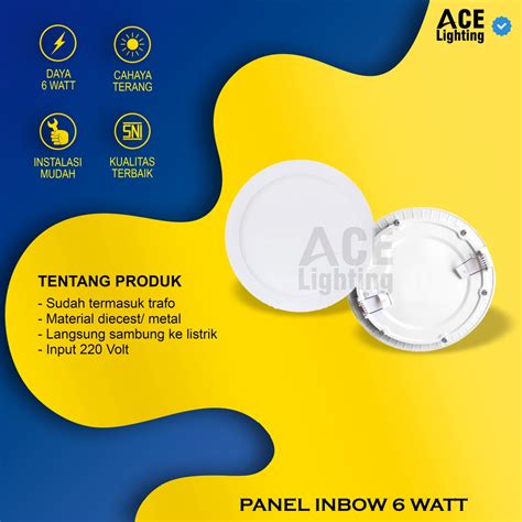 Jual Lampu Panel Downlight Led Watt Lampu Plafon Downlight W Shopee Indonesia