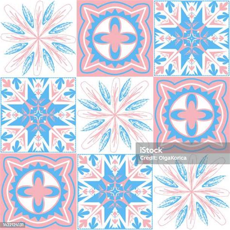 Azulejo 타일 스페인어 스타일 Talavera De Puebla 세라믹 타일 파스텔 핑크 블루 화이트 색상 벽 장식을위한
