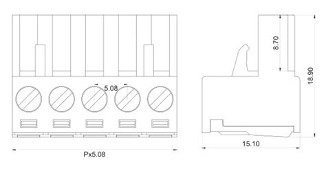 Double Row Pluggable PCB Terminal Block Mm Pitch